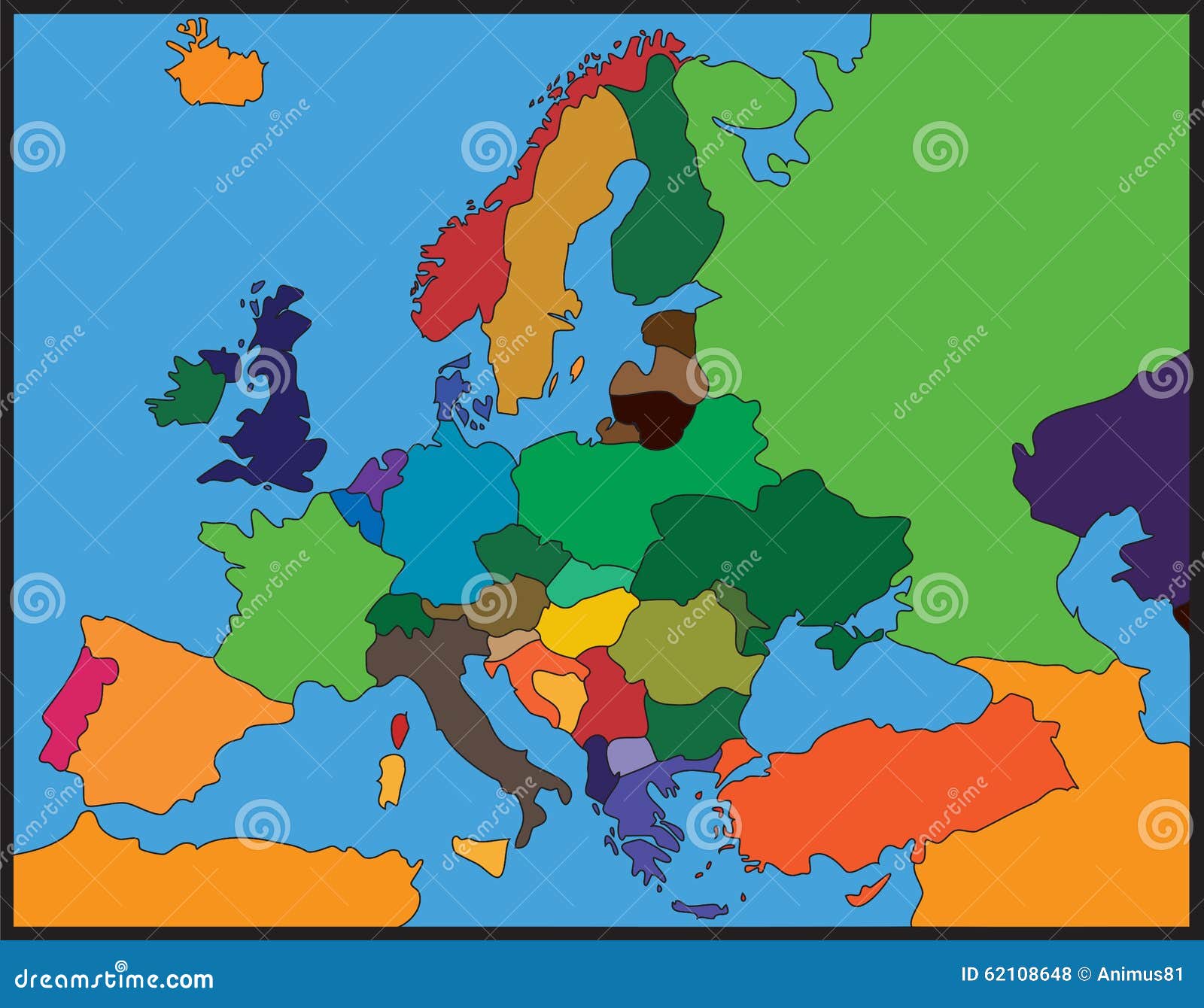 Color Coded Map Of Europe - Map