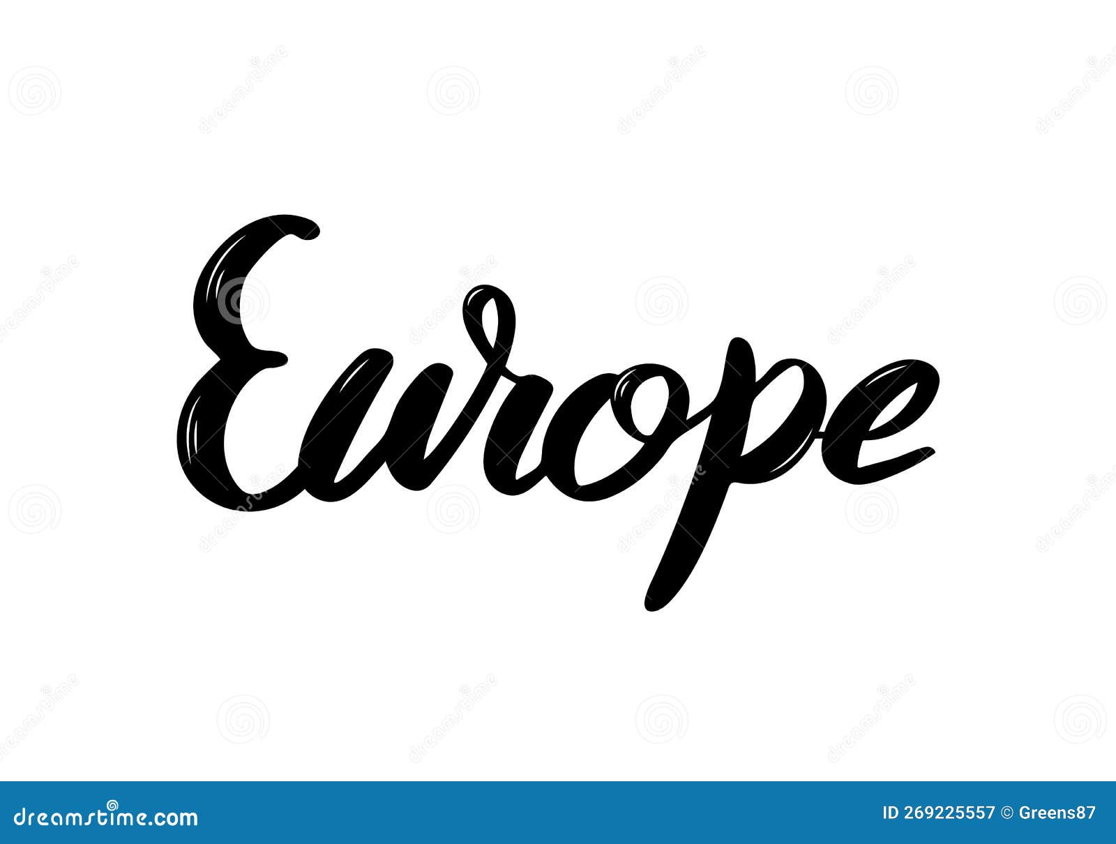 Europe Lettering. stock vector. Illustration of label - 269225557