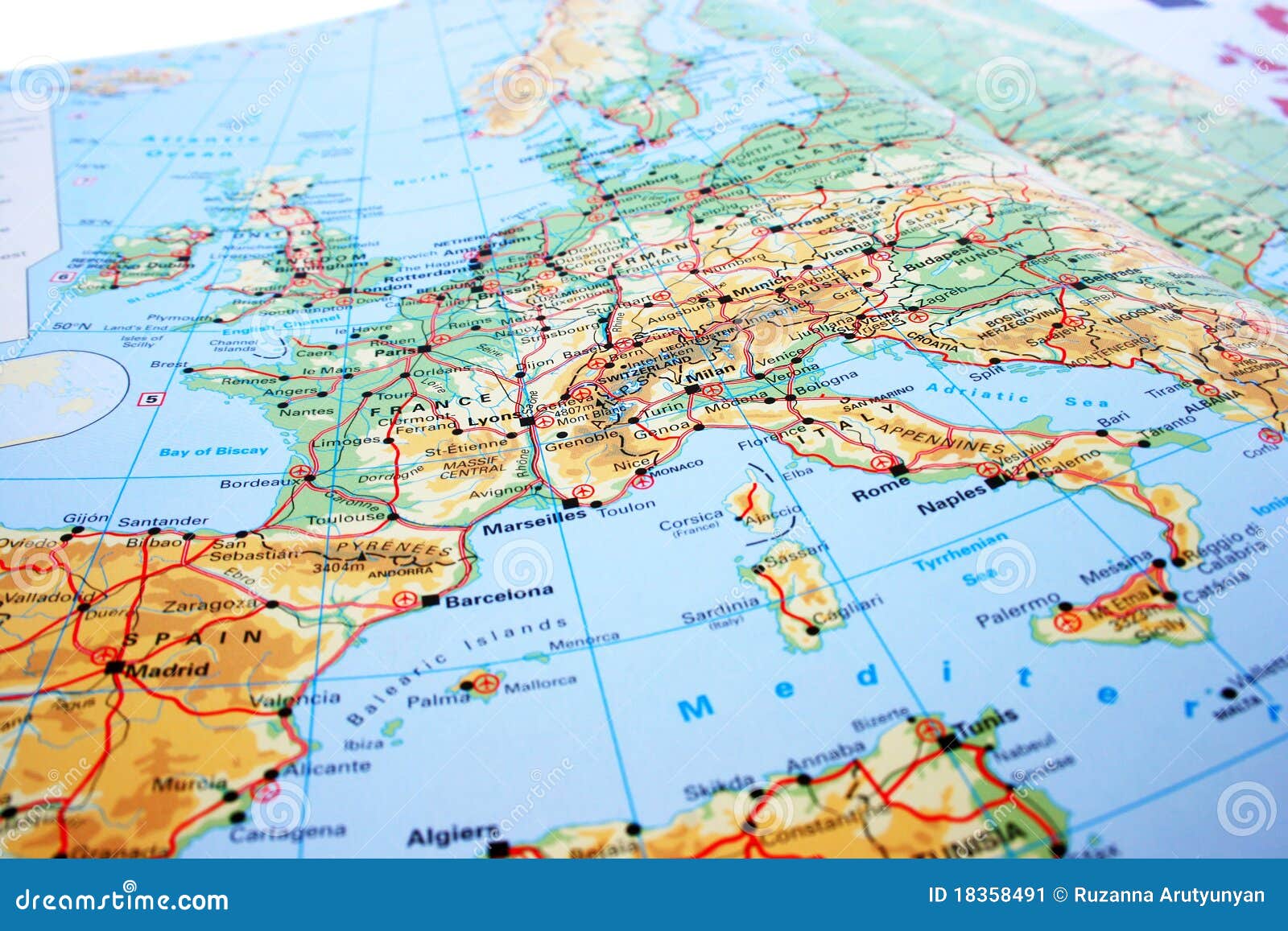 Europe map stock illustration. Illustration of europe - 18358491