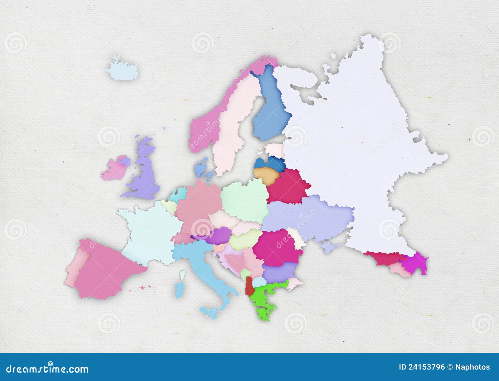 Colorful Map Of Europe Continent Vector Illustration Of Colorful Map Images