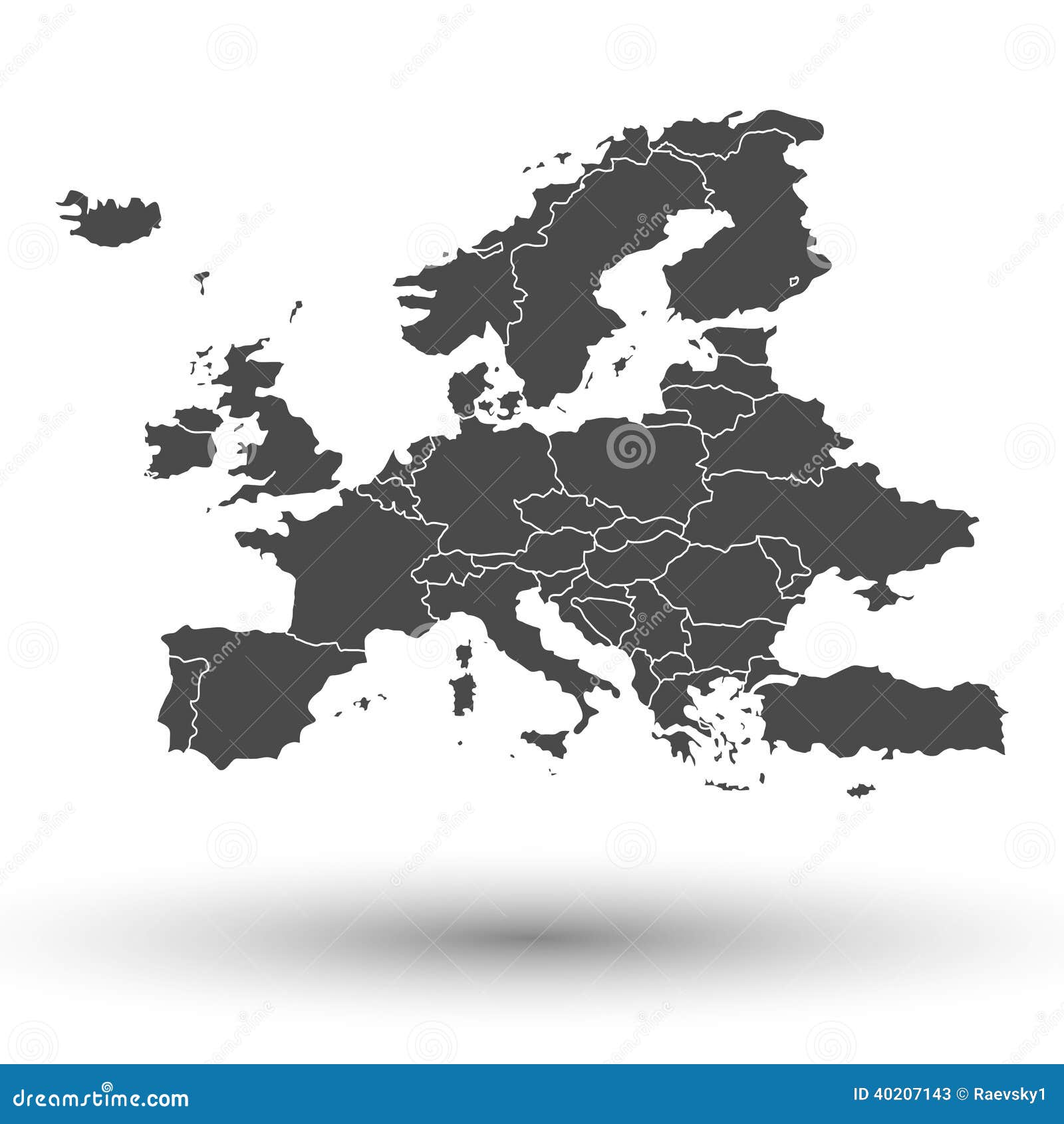 Europe Map Background Vector Stock Vector - Illustration of silhouette ...