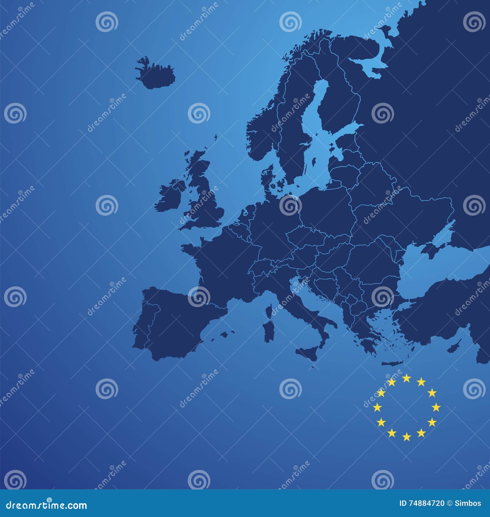 Europe map cover vector stock vector. Illustration of norway - 74884720