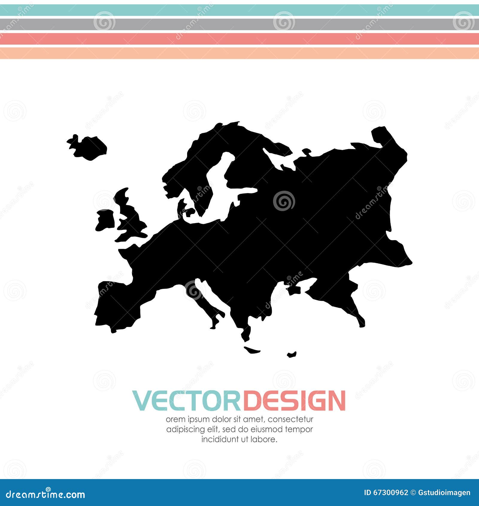 Europe map design stock illustration. Illustration of european - 67300962