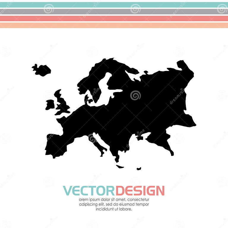 Europe map design stock illustration. Illustration of european - 67300962