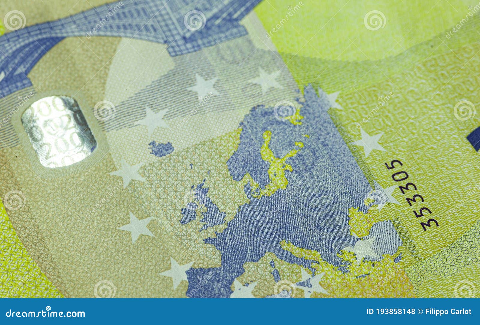 Europe map on euro bill 2 stock photo. Image of finance - 193858148