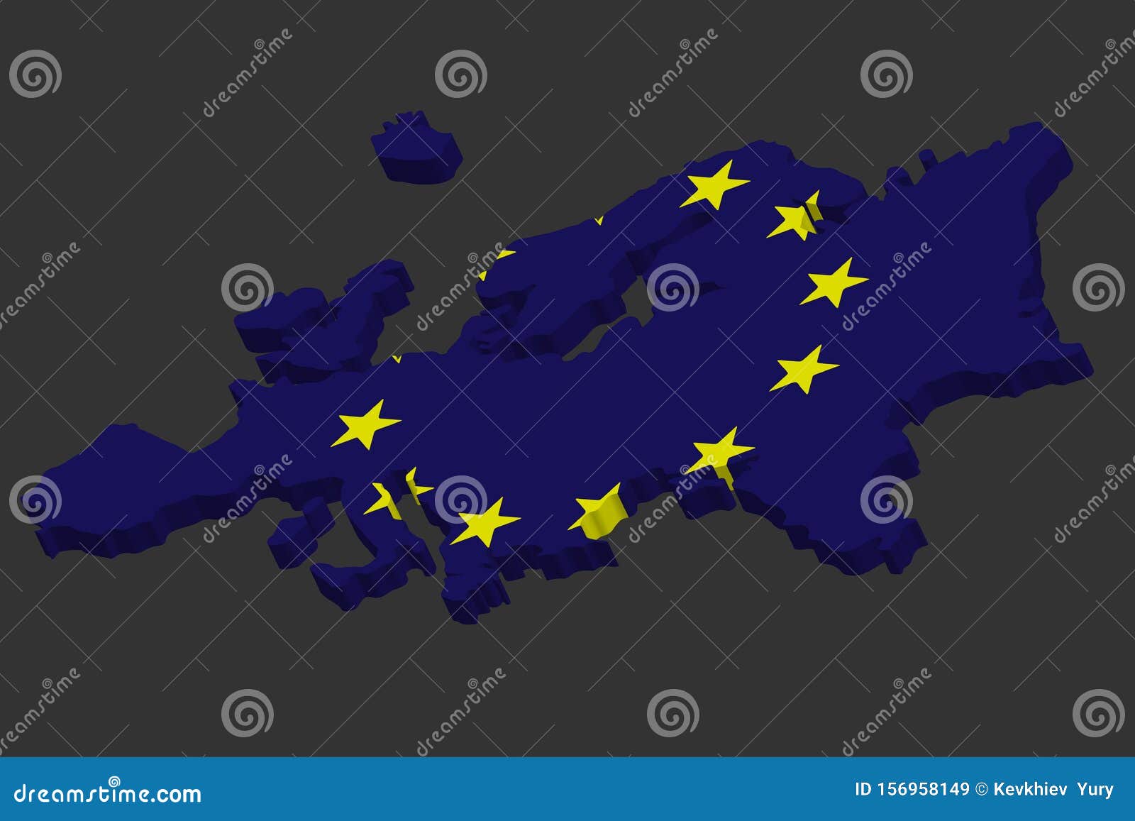 Europe Map Flag Vector Illustration Stock Vector - Illustration of flag ...