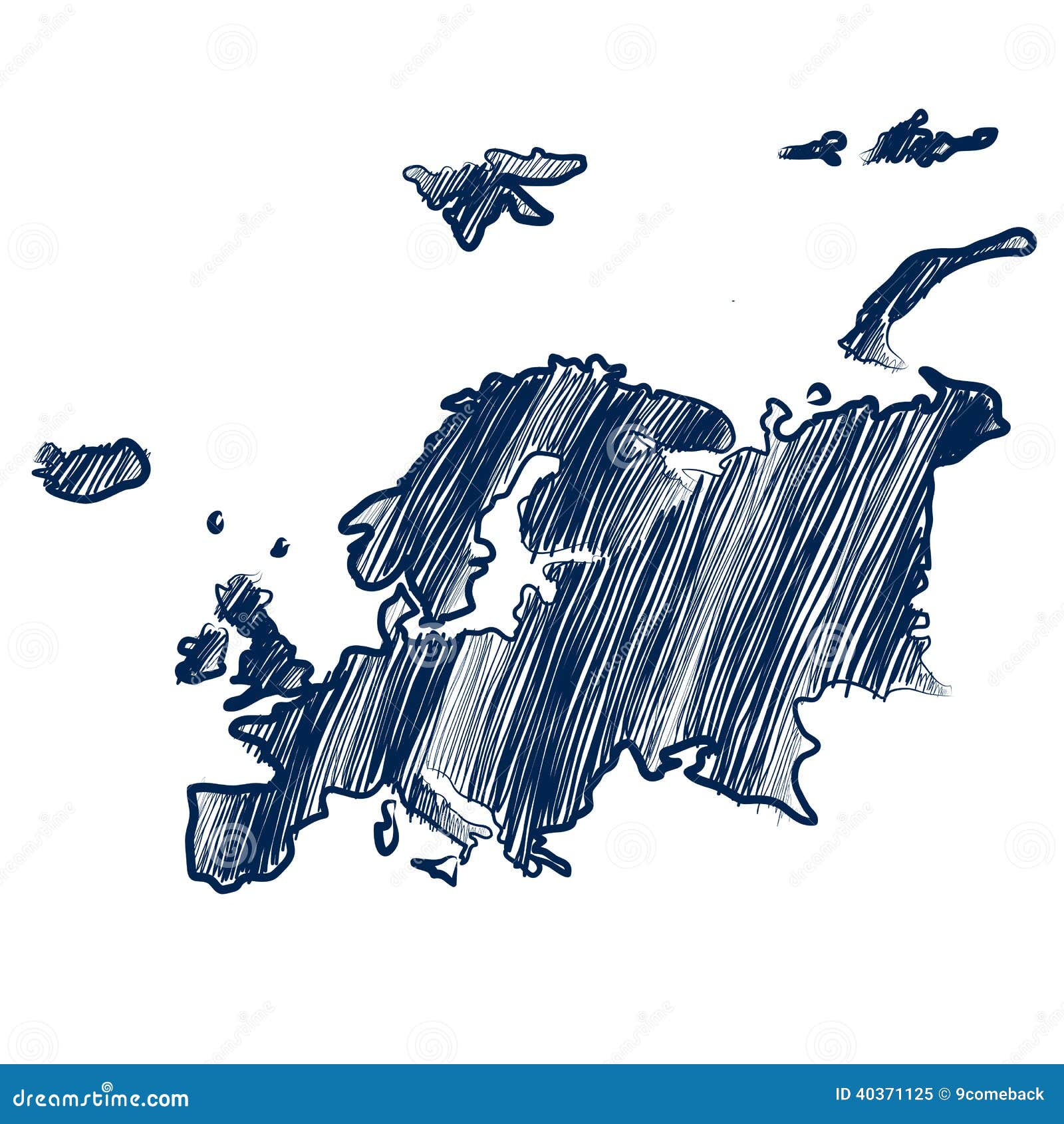 Europe map stock vector. Illustration of frame, national - 40371125