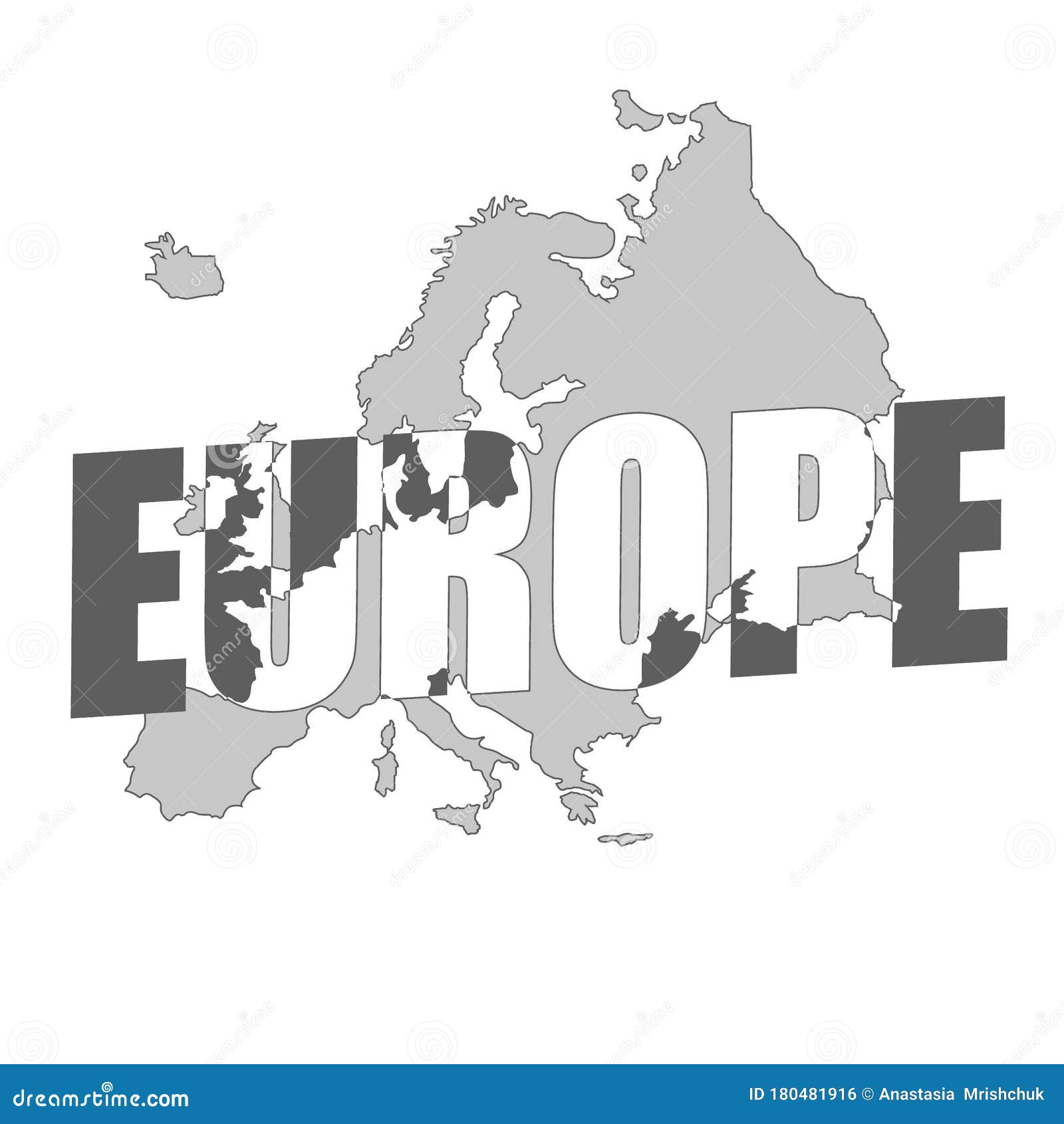 Europe Map Icon on a White Background Stock Illustration - Illustration ...