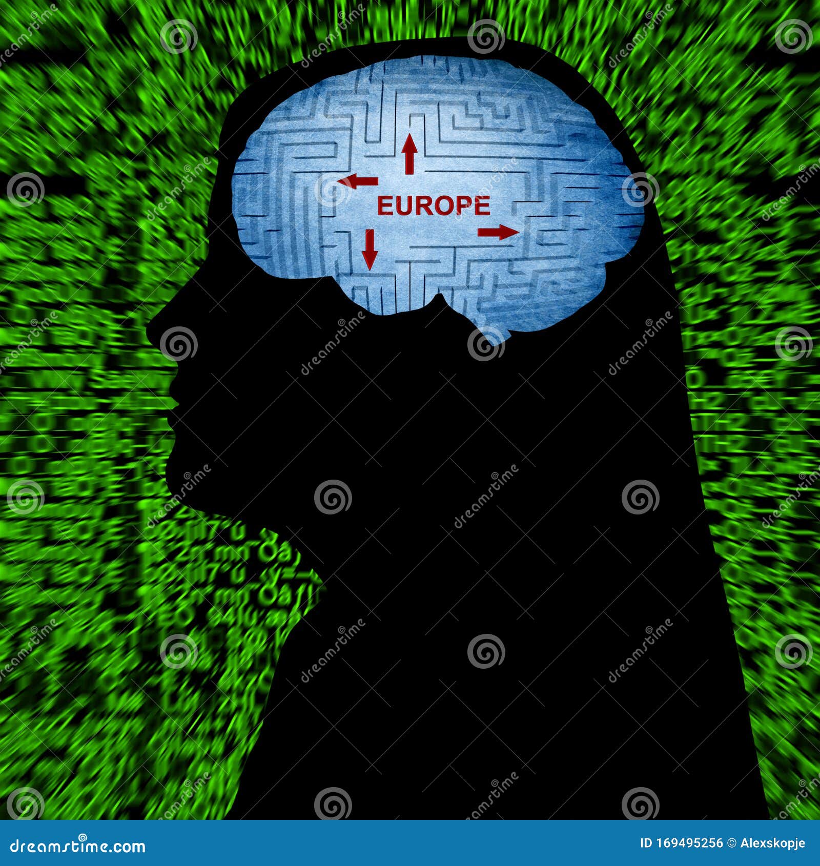 Europe in mind stock photo. Image of symbol, states - 169495256