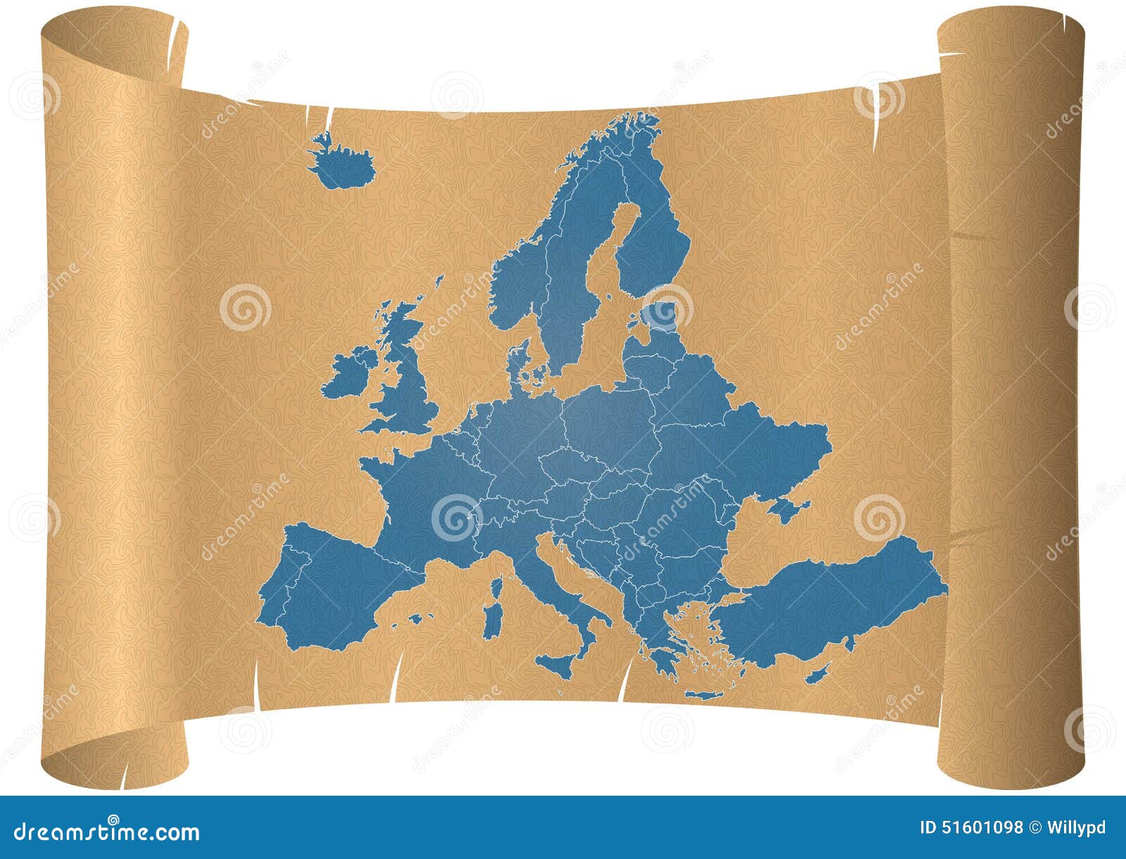 Europe parchment stock vector. Illustration of comunity - 51601098
