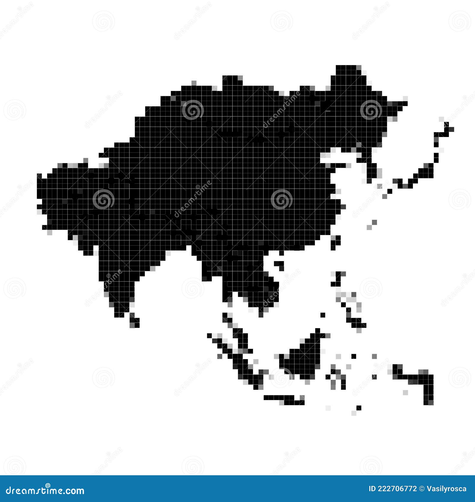 Europe Pixel Vector Map. Square Dot Pixel Europe Map Background Stock ...
