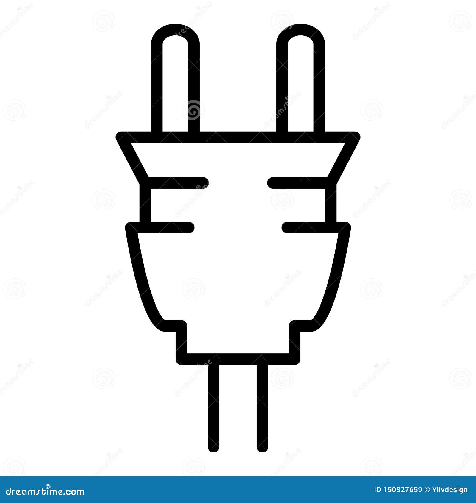 Europe Plug Icon, Outline Style Stock Vector - Illustration of ...