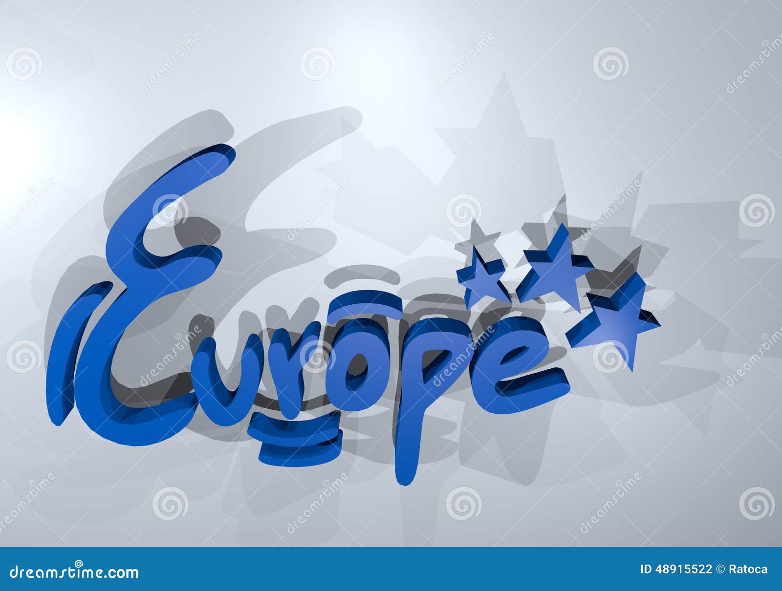Europe render symbol stock illustration. Illustration of modern - 48915522