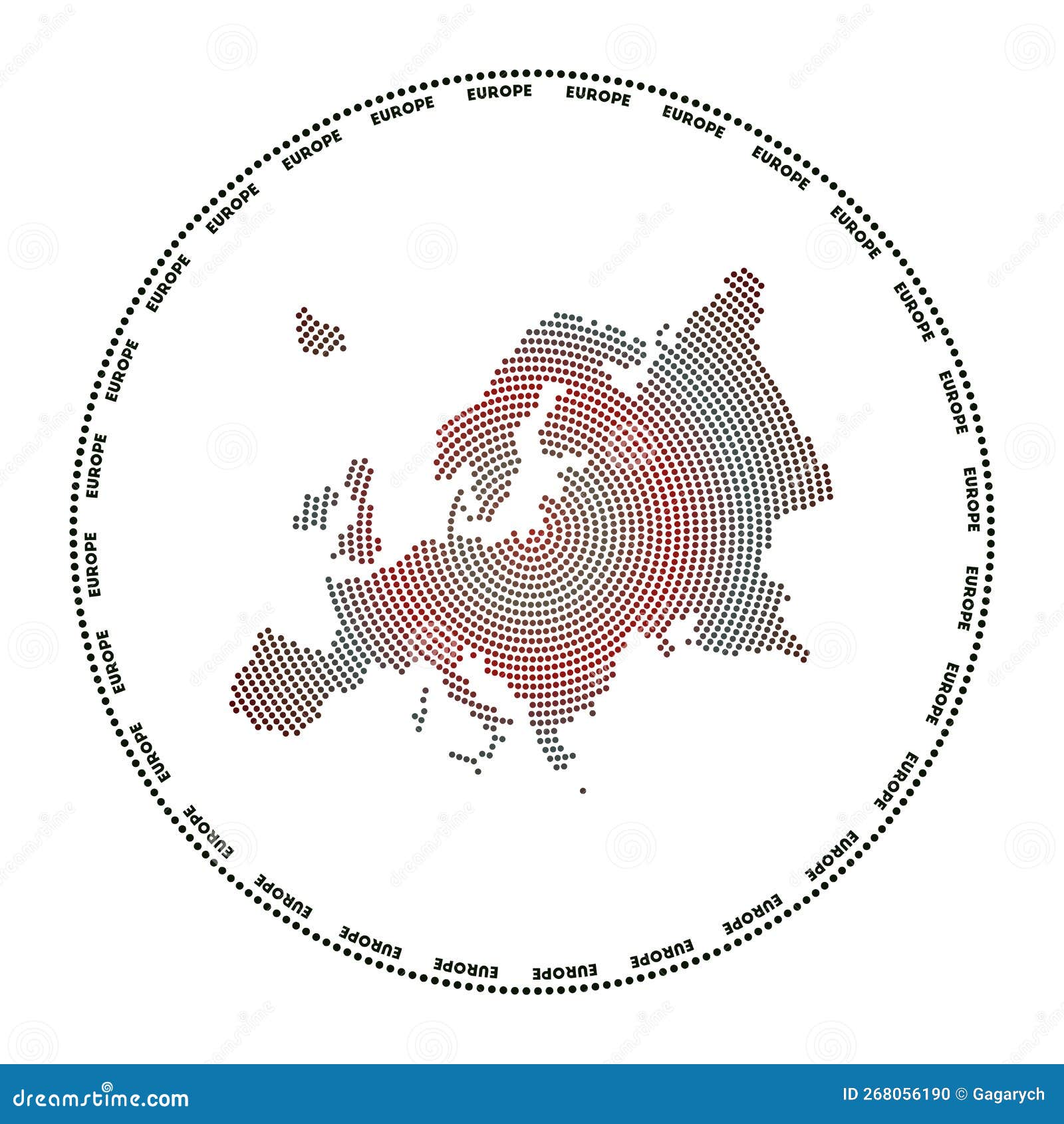 Europe round logo. stock vector. Illustration of design - 268056190