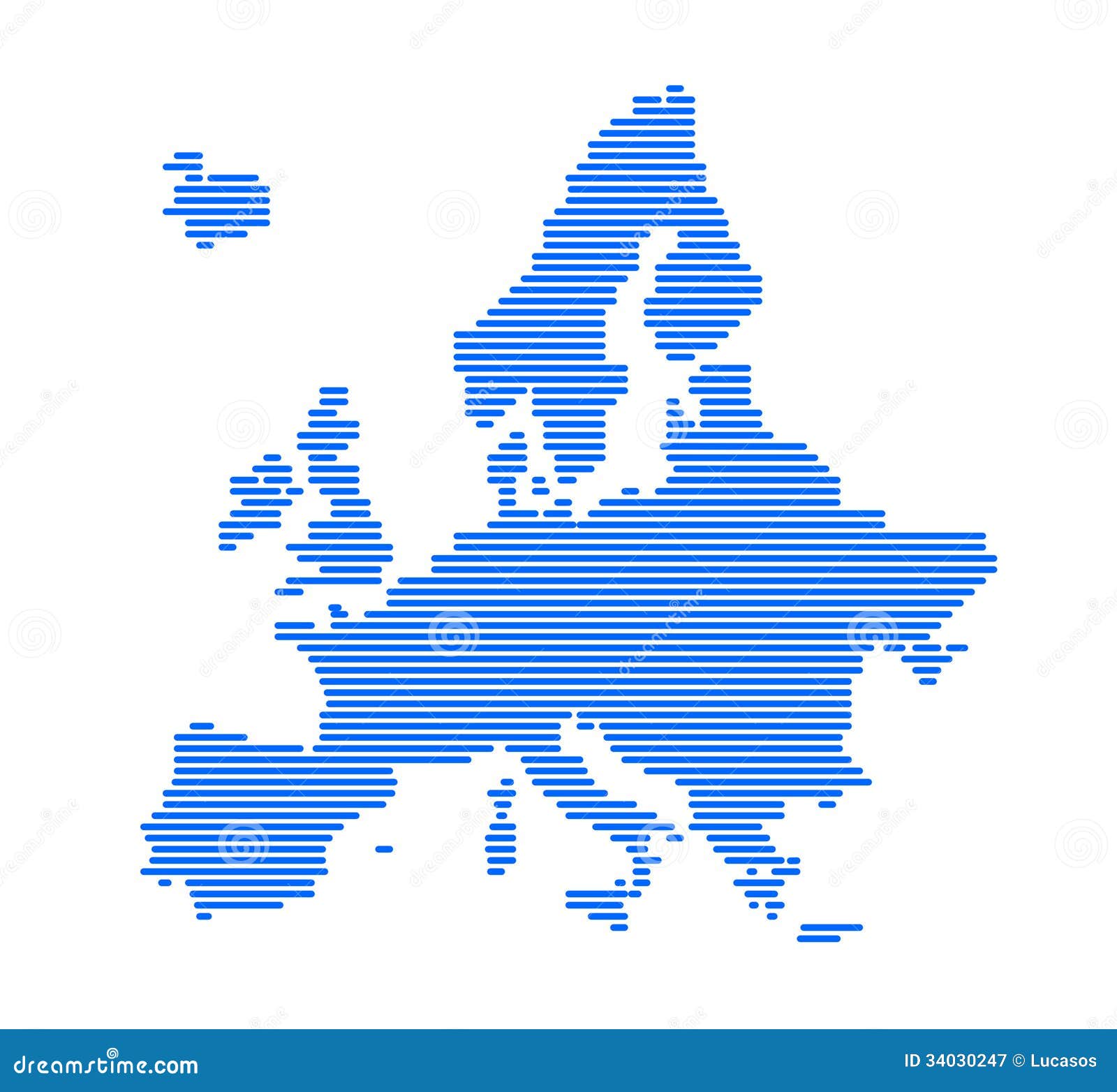 Europe Map Silhouette In Modern Minimal Style. Stock Photography ...