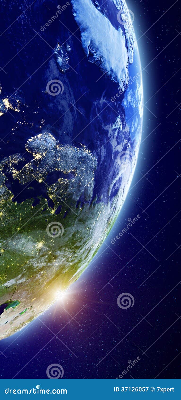 Europe from Space Background Stock Illustration - Illustration of ...