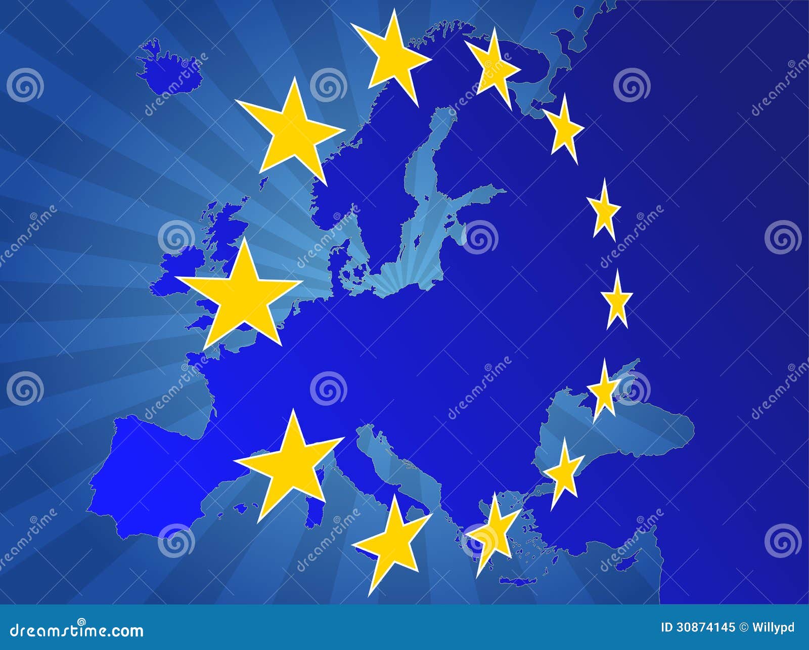 Europe stars stock vector. Illustration of european, portugal - 30874145