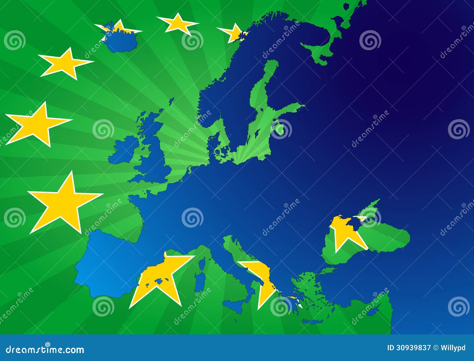 Europe stars stock vector. Illustration of area, germany - 30939837