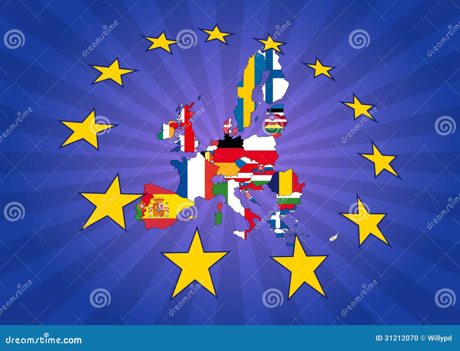 Europe stars stock illustration. Illustration of concept - 31212070