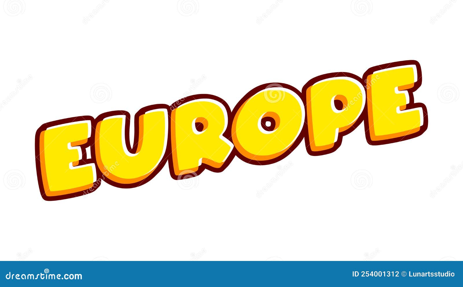Europe, Text Design. Vector Calligraphy. Typography Poster Stock Vector ...