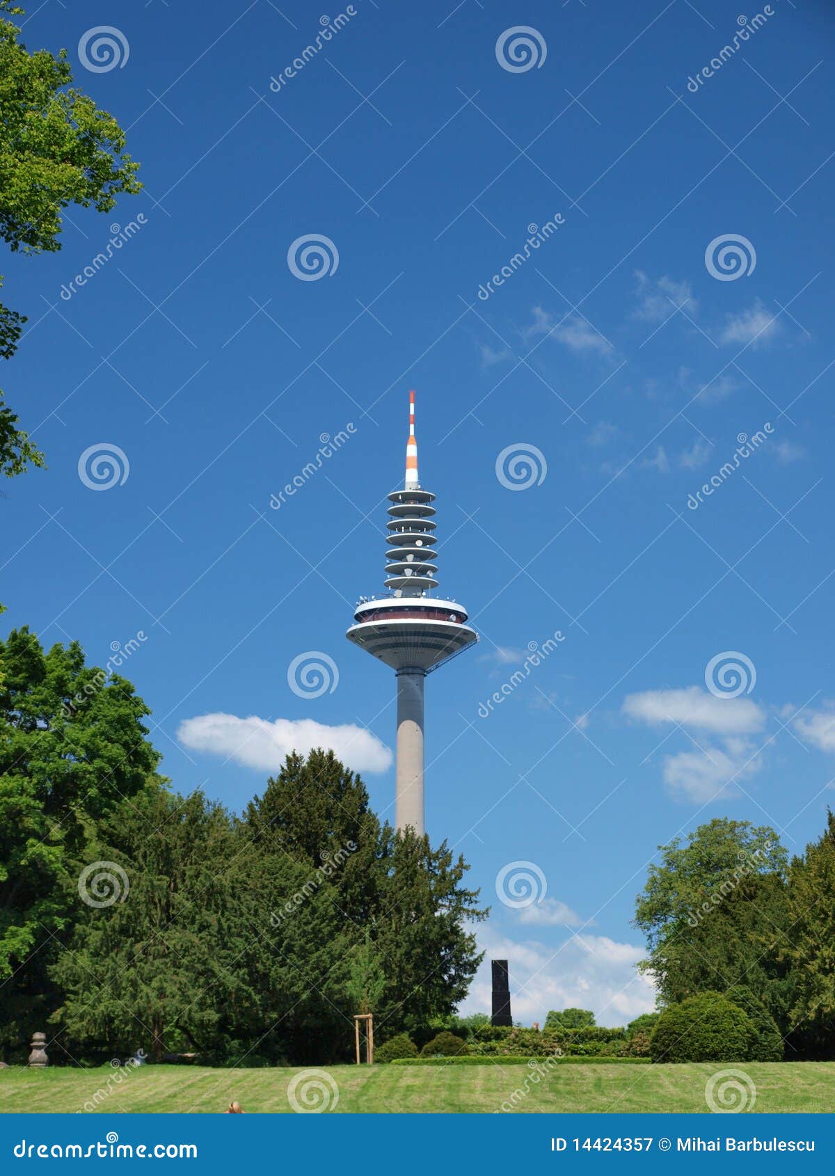 Europe Tower in Frankfurt stock image. Image of green - 14424357