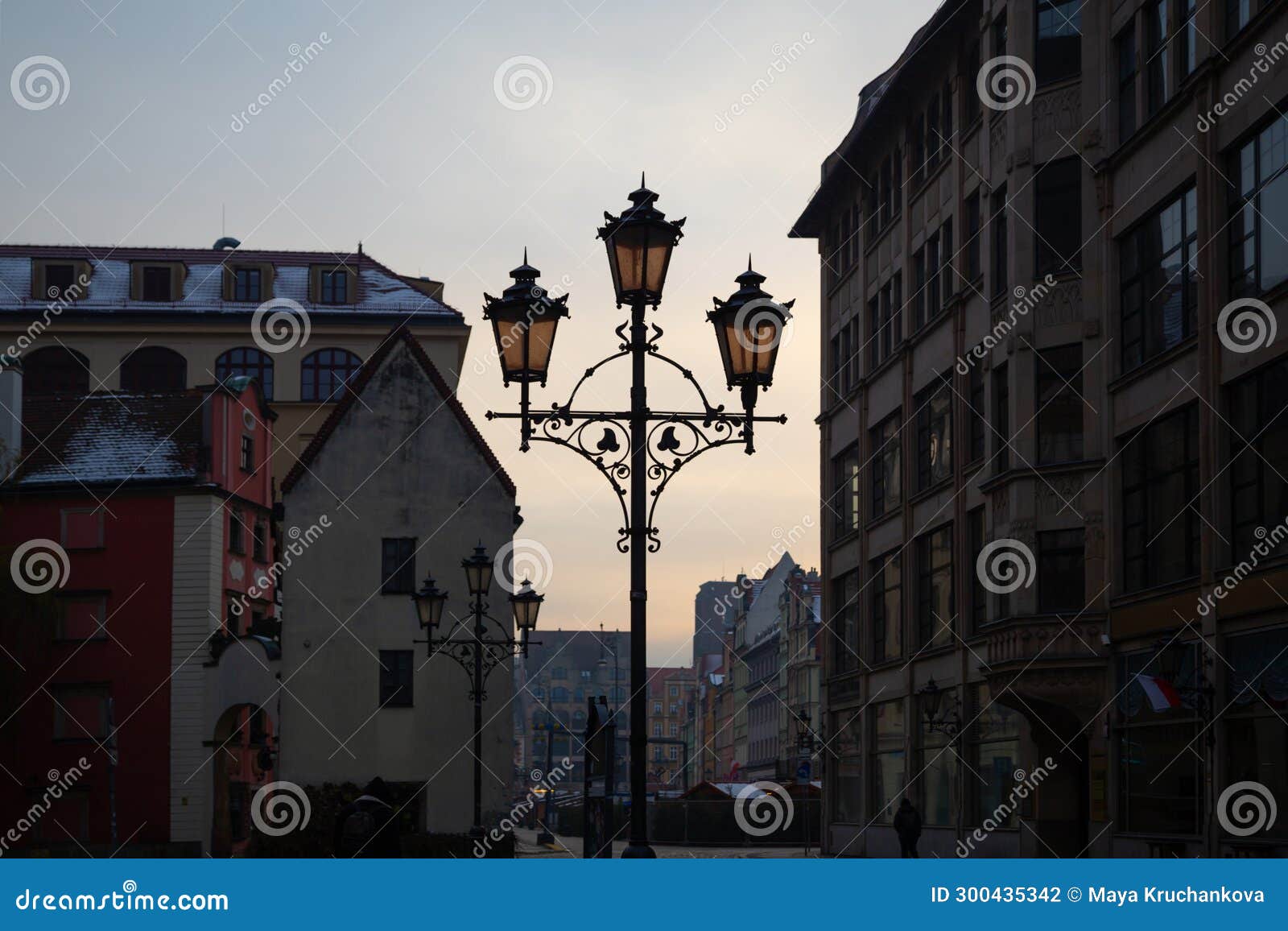 Europe Urban Landscape at Sunrise Stock Photo - Image of square ...