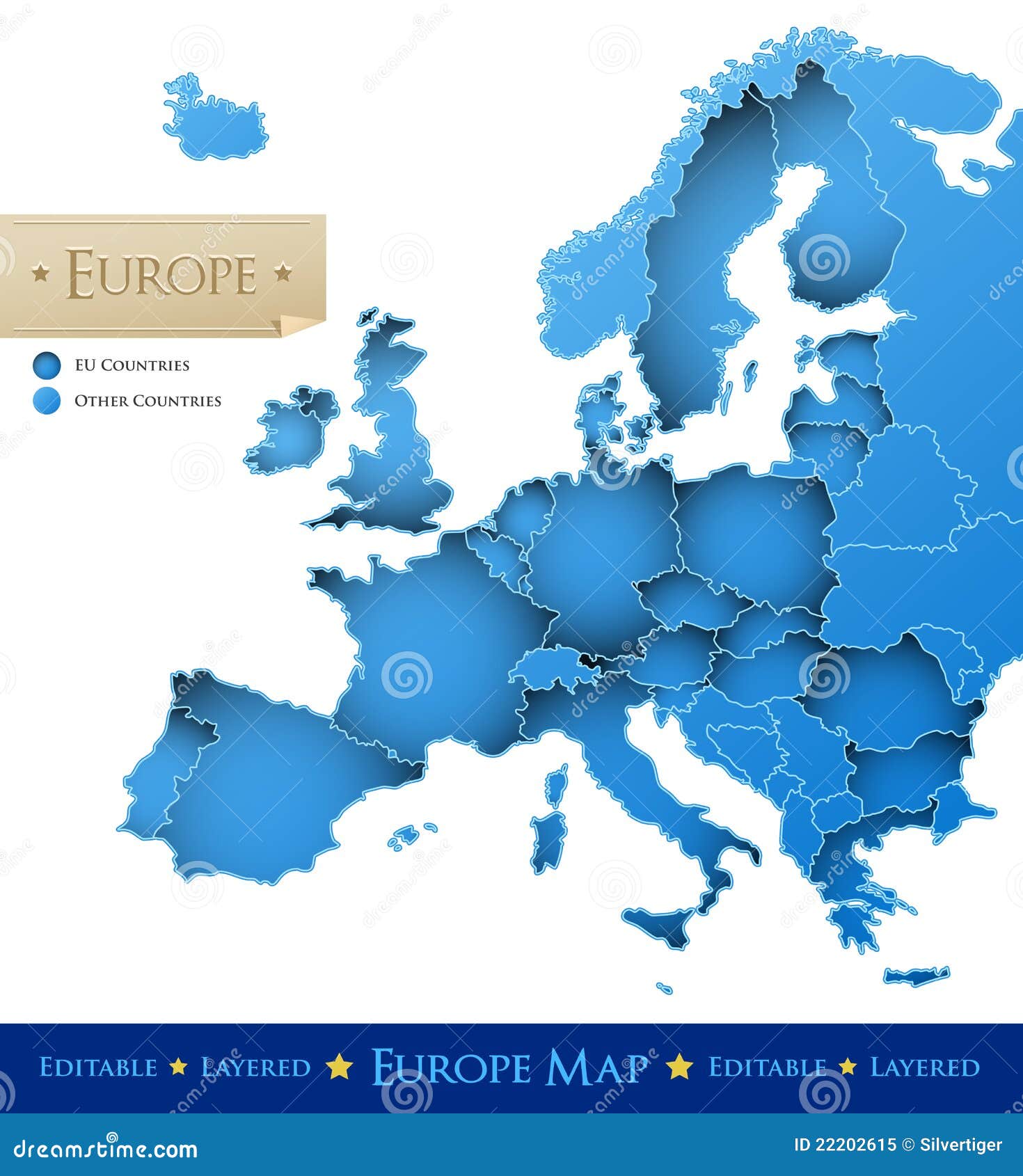 Europe vector map stock vector. Illustration of global - 22202615