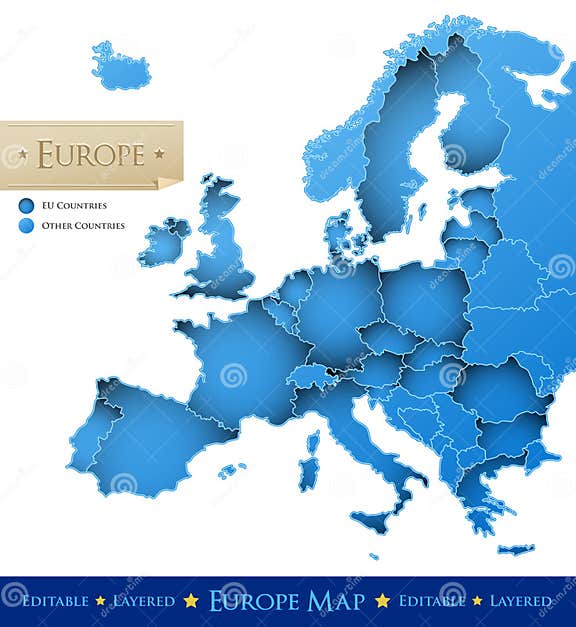 Europe vector map stock vector. Illustration of global - 22202615