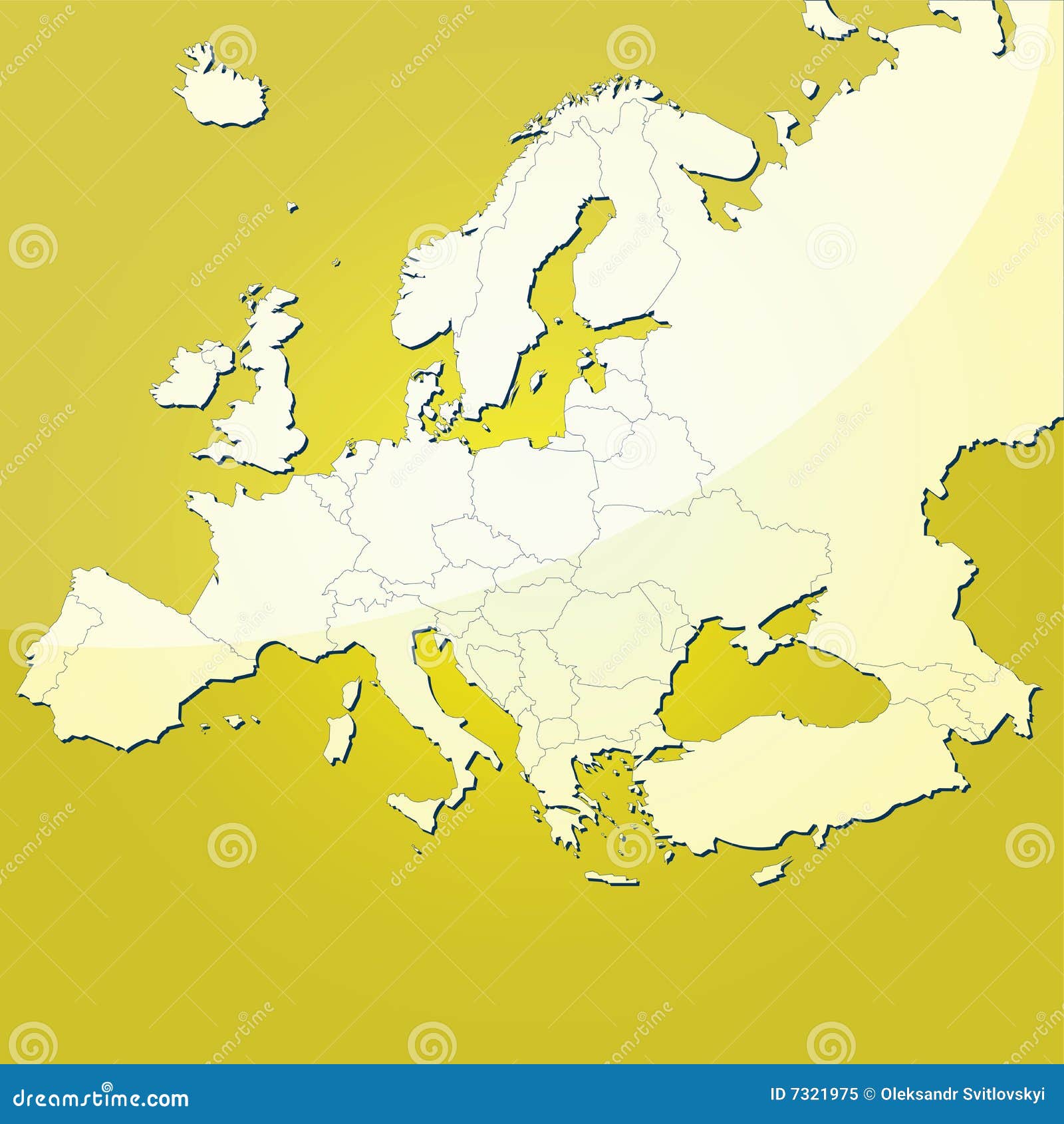 Europe vector map stock vector. Illustration of countries - 7321975