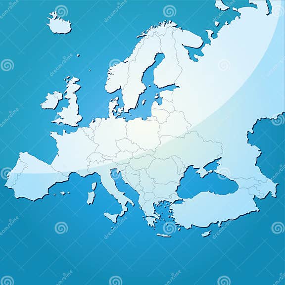Europe vector map stock vector. Illustration of black - 7412209