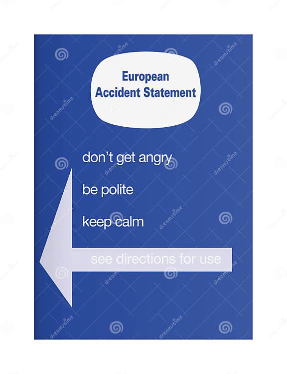 European Accident Statement Stock Vector - Illustration of crash ...