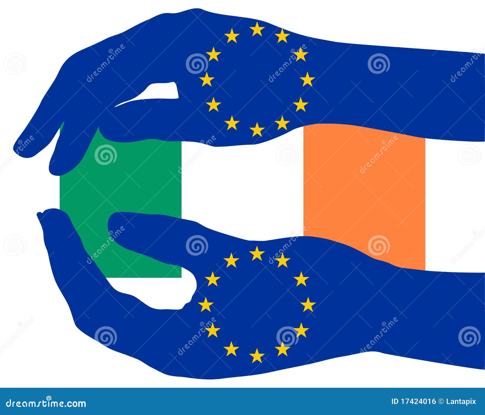 European aid for Ireland stock vector. Illustration of ensign - 17424016