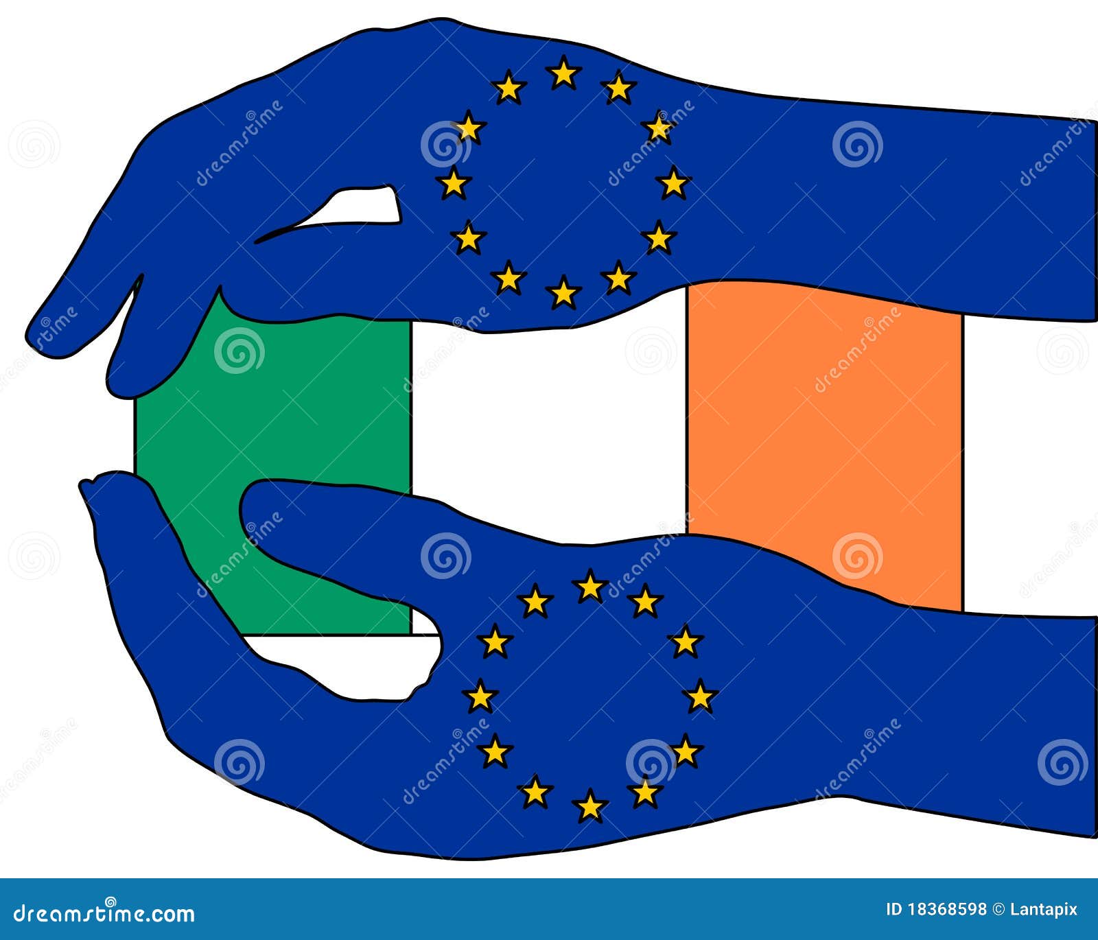 European aid for Ireland stock vector. Illustration of green - 18368598