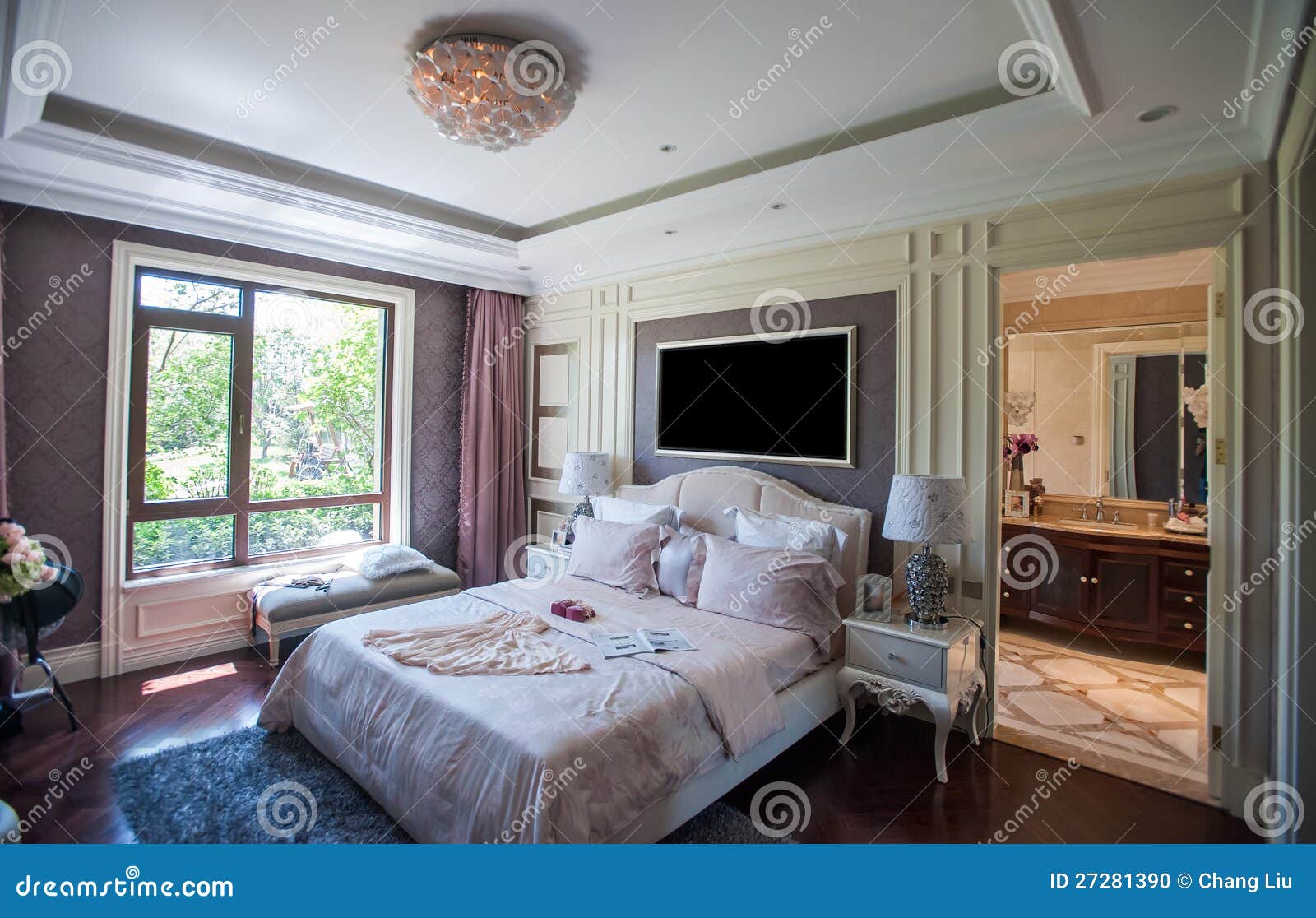 European Bedroom in a Mansion Stock Photo - Image of hotel, decoration ...