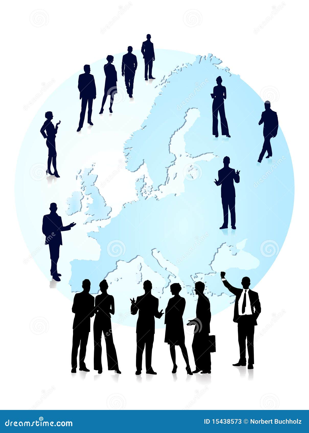 European Business stock illustration. Illustration of group - 15438573
