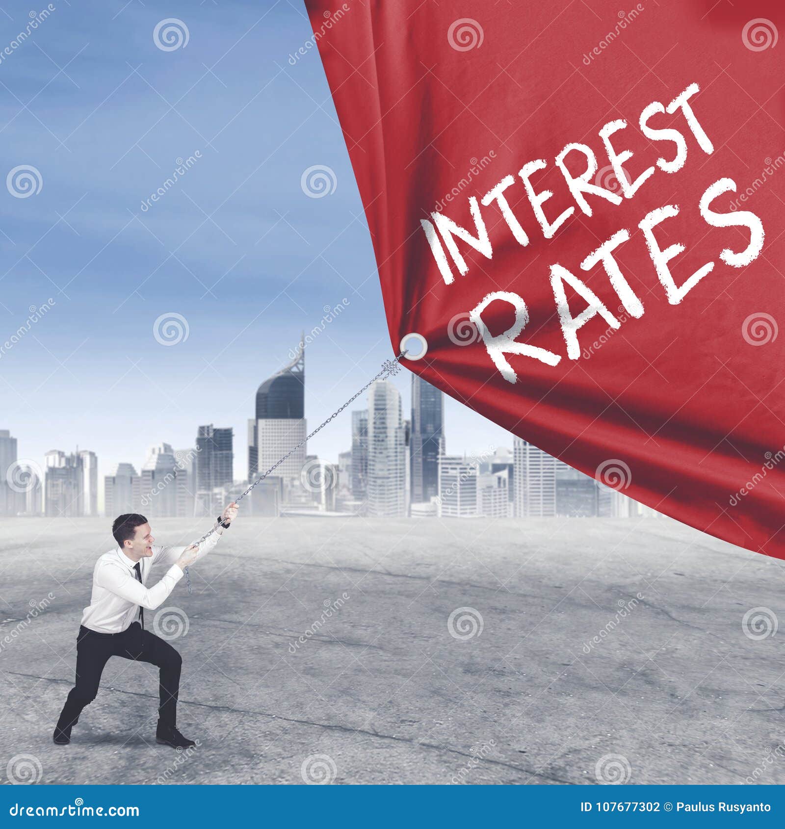European Businessman Pulls Text of Interest Rates Stock Photo - Image ... European Businessman Pulls Text of Interest Rates Stock Photo - Image ...