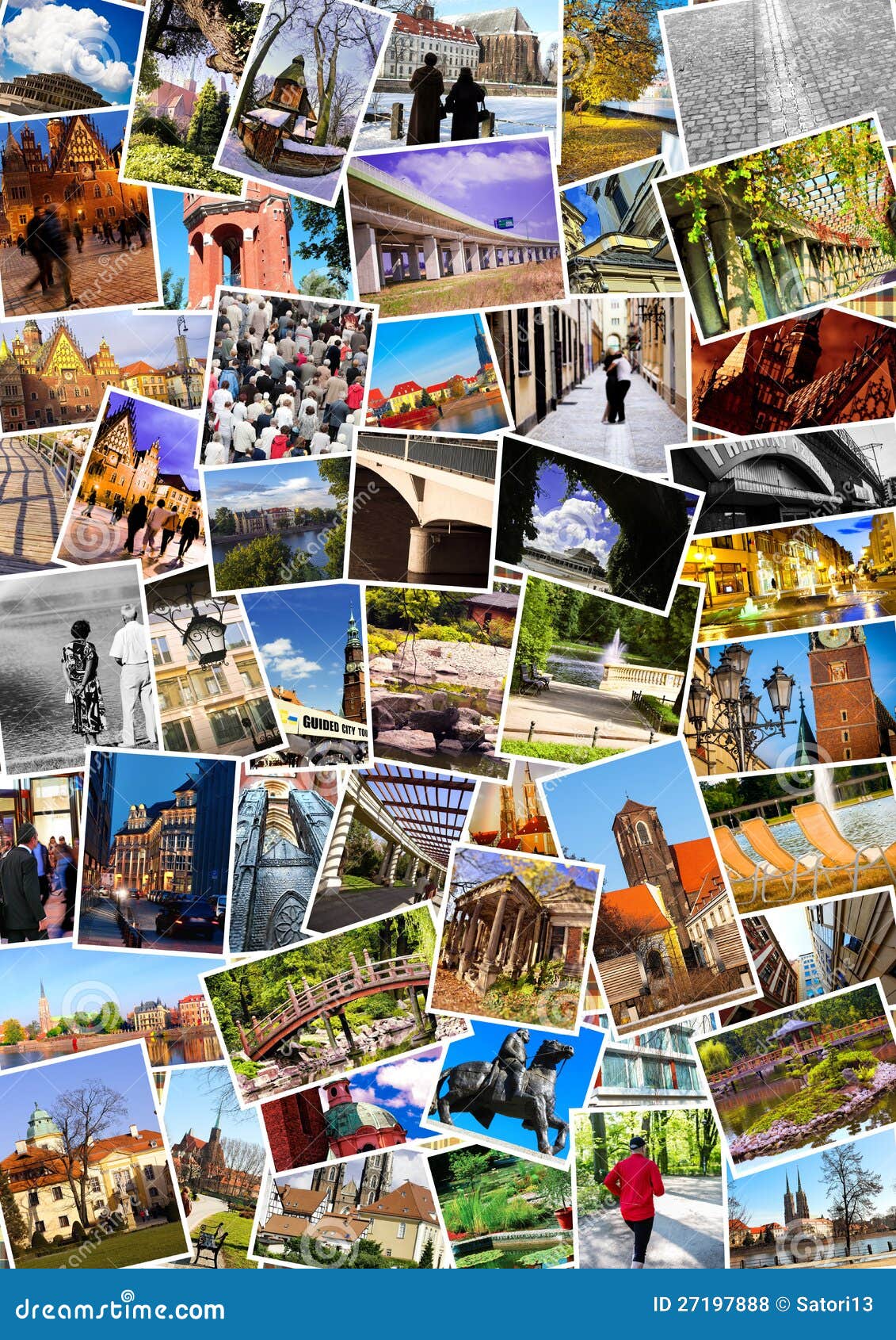 European city in collage stock photo. Image of composition - 27197888