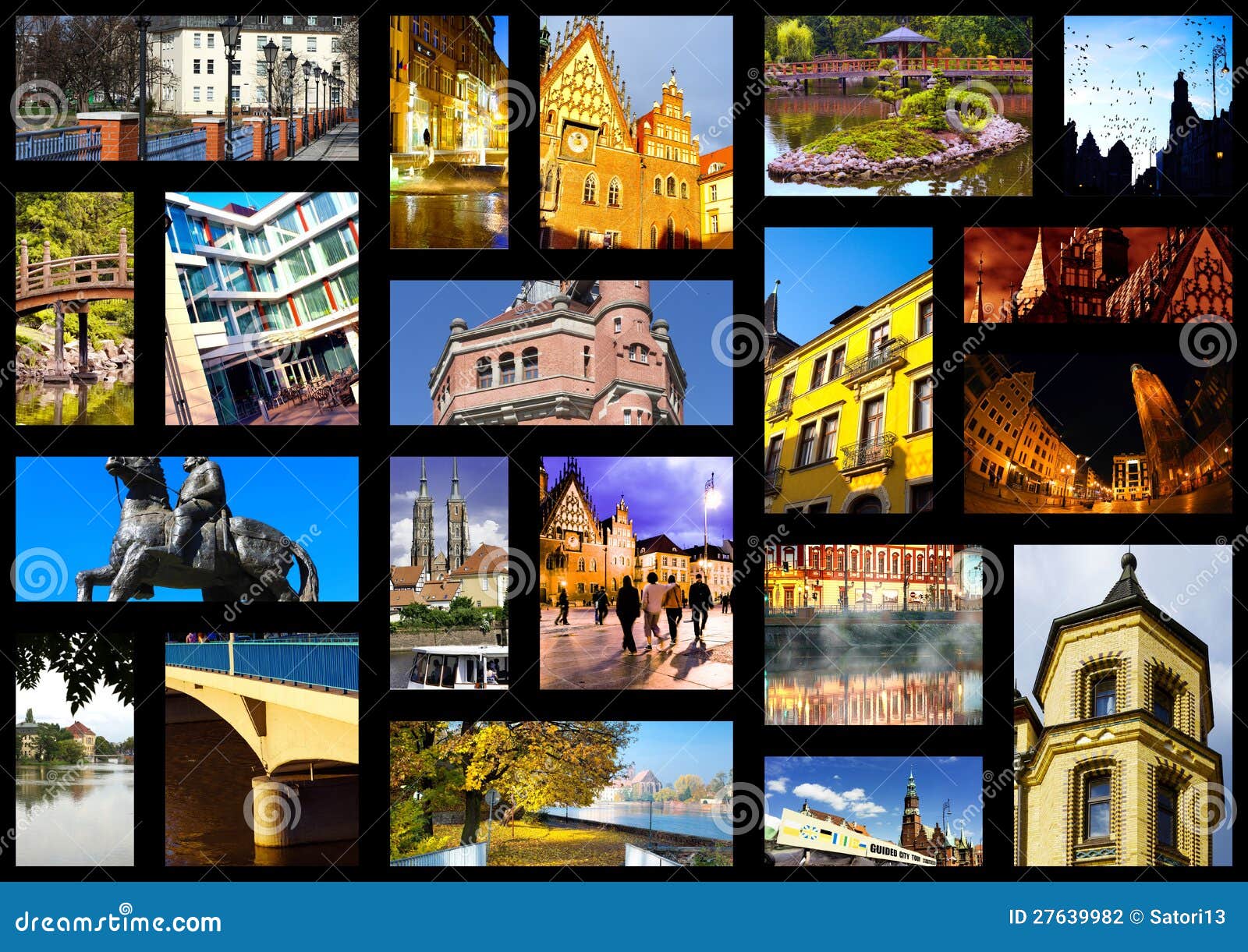European city in collage stock photo. Image of collage - 27639982