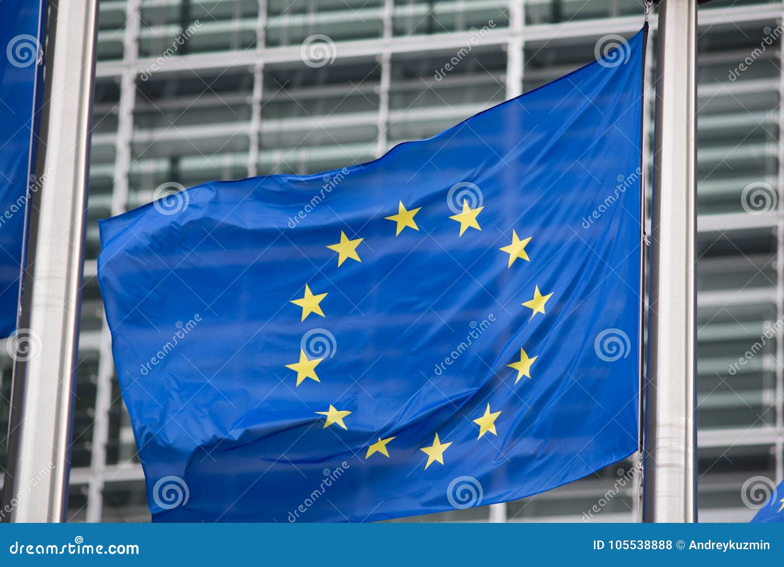European Commission EU Flag in Brussels Stock Photo - Image of ...