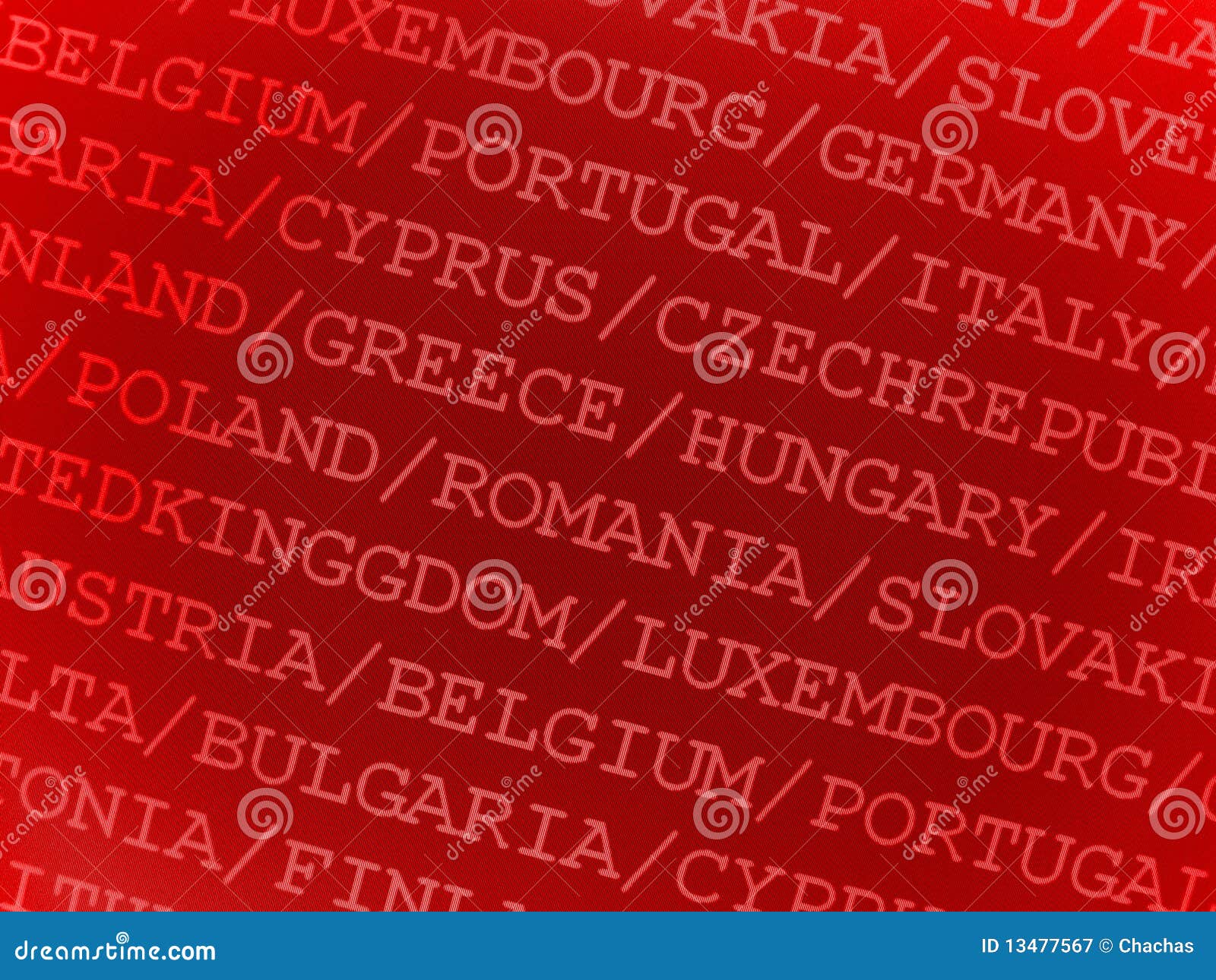 European Countries 3d Illustration, European Continent With Visible ...