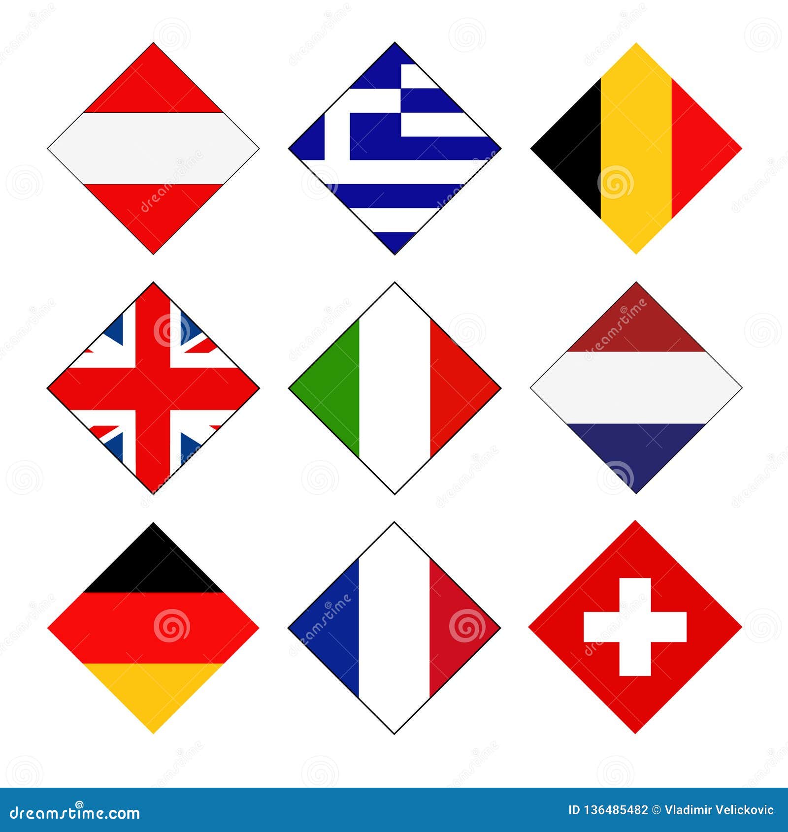 European countries flags stock vector. Illustration of british - 136485482