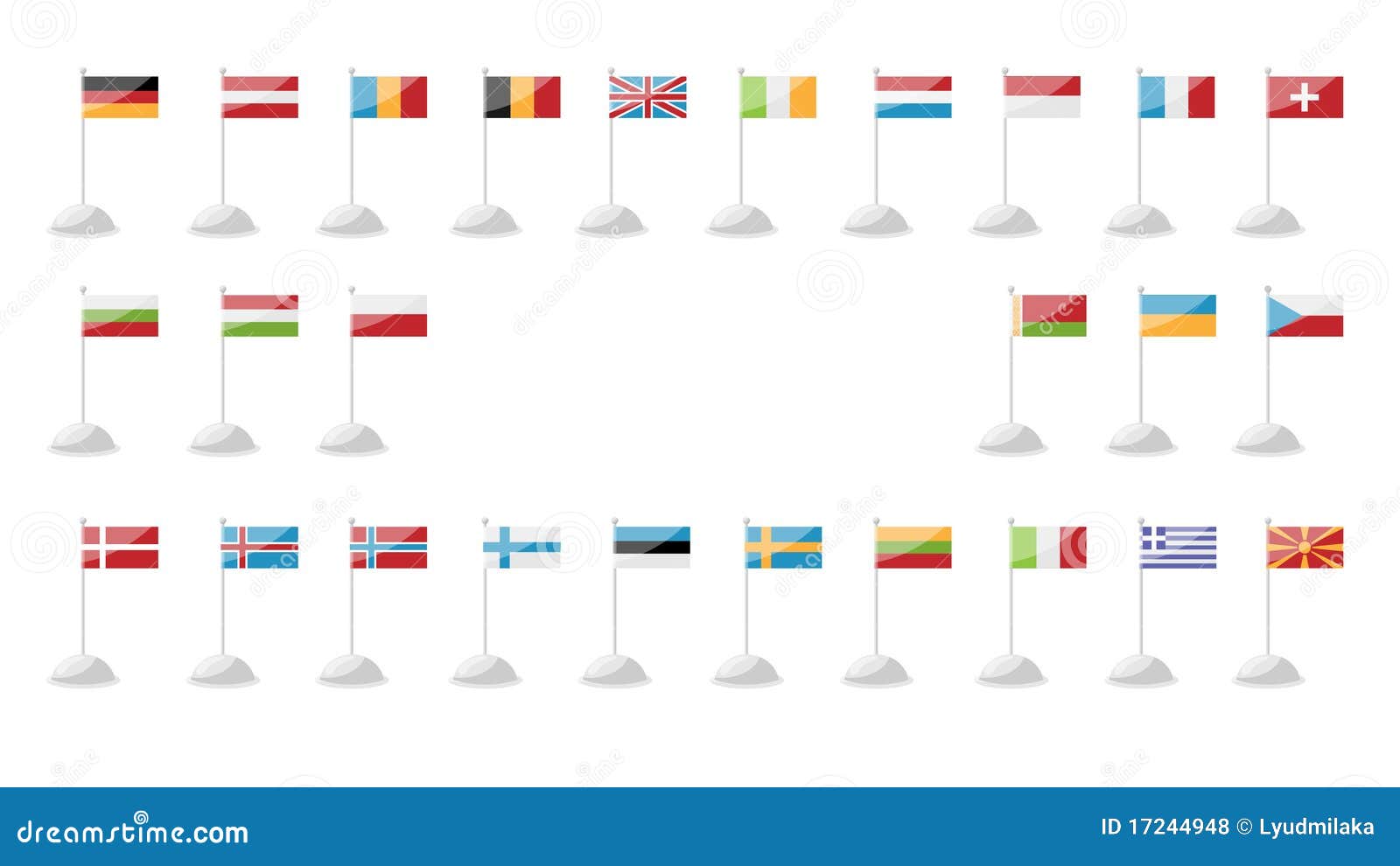 European Day of Languages. Flags a Stock Vector - Illustration of cards ...