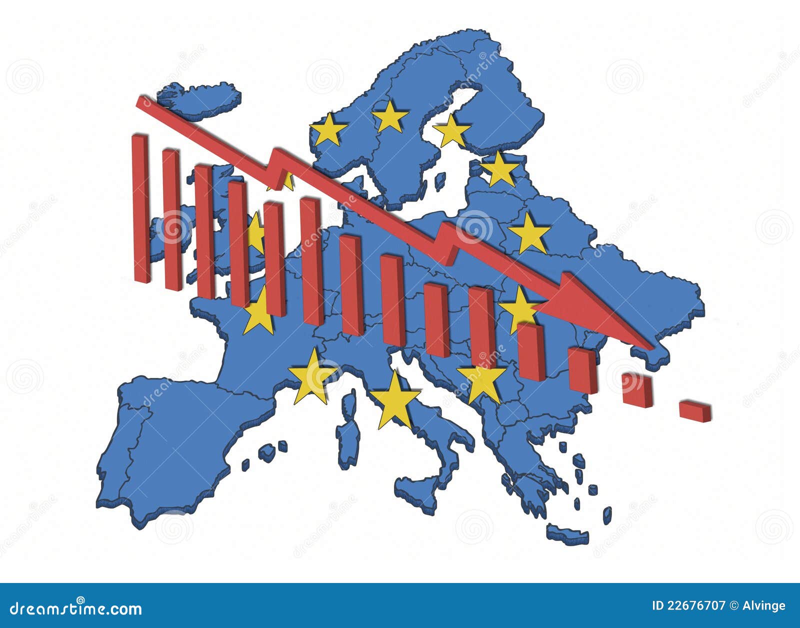 European Decline stock illustration. Illustration of finance - 22676707