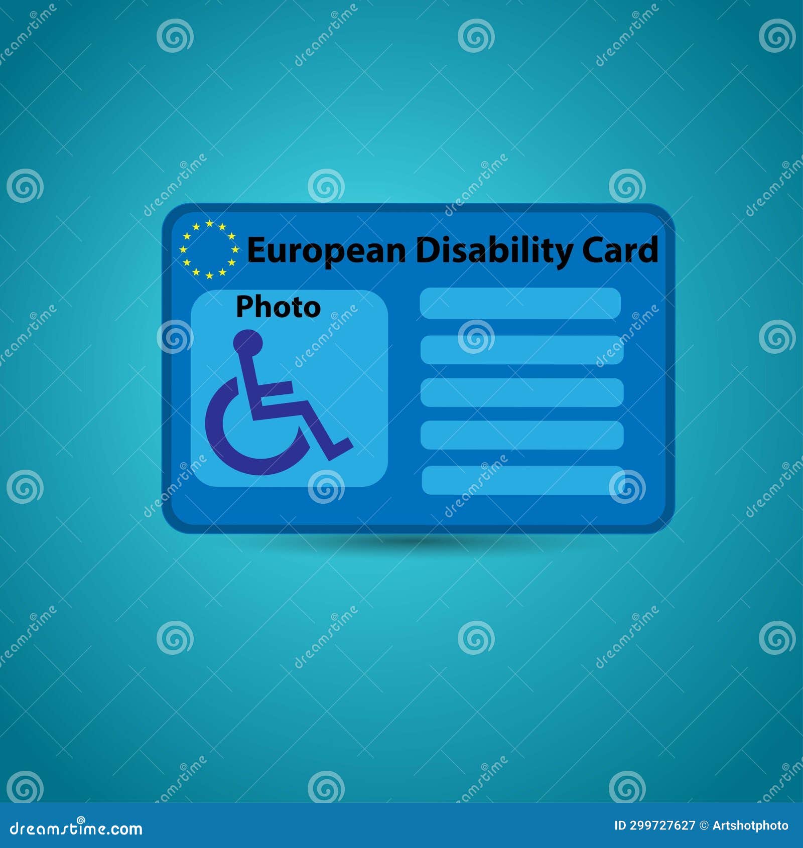 European Disability Card Conceptual Vector Stock Vector - Illustration ...