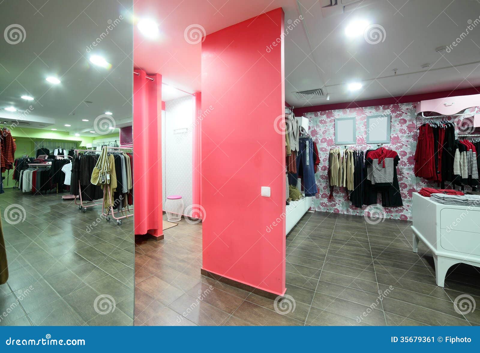European Dressing Room in Stylish Store Stock Image - Image of ...
