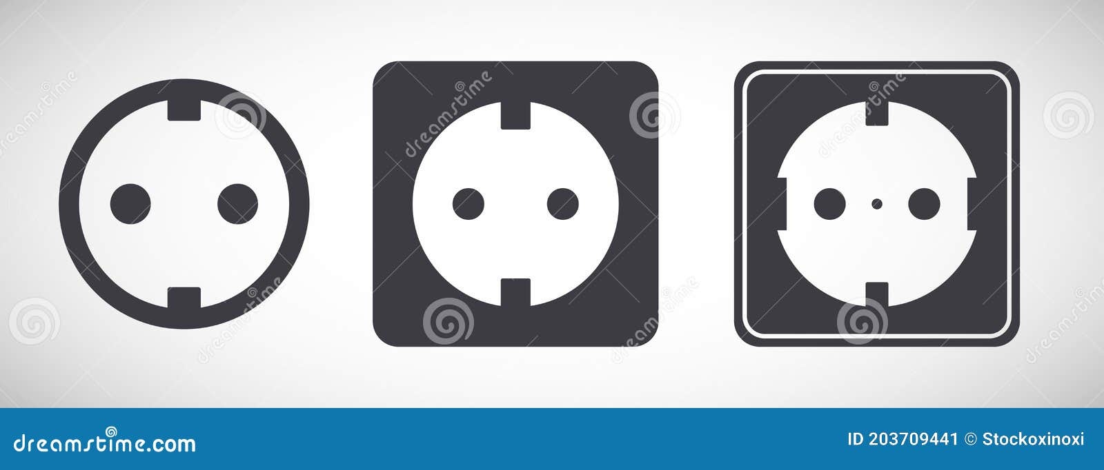 European Electric Socket Outlet Icon In Simple Line Art Style ...