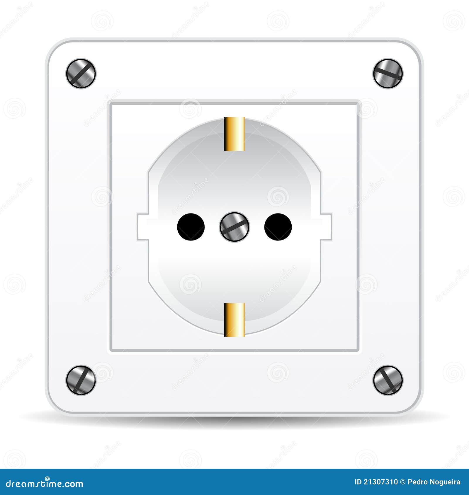 European Electric Socket Outlet Icon In Simple Line Art Style ...