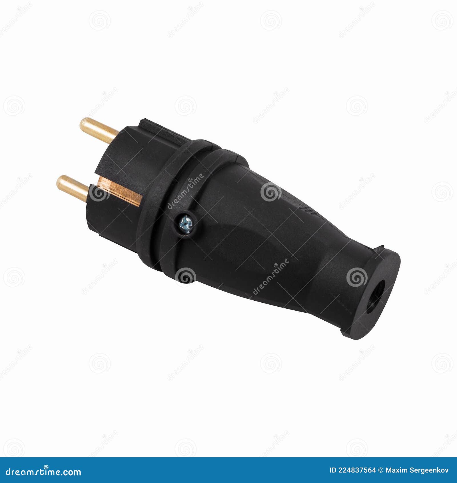 European Electrical Plug Isolated Stock Photo - Image of energy ...