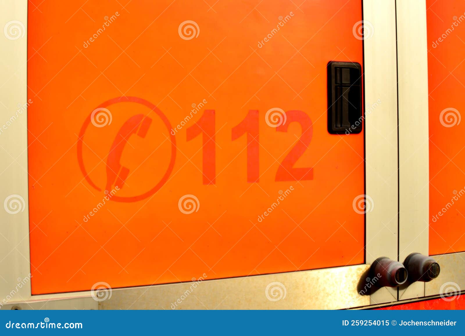 European Emergency Nummer 112 on an Ambulance Stock Image - Image of ...