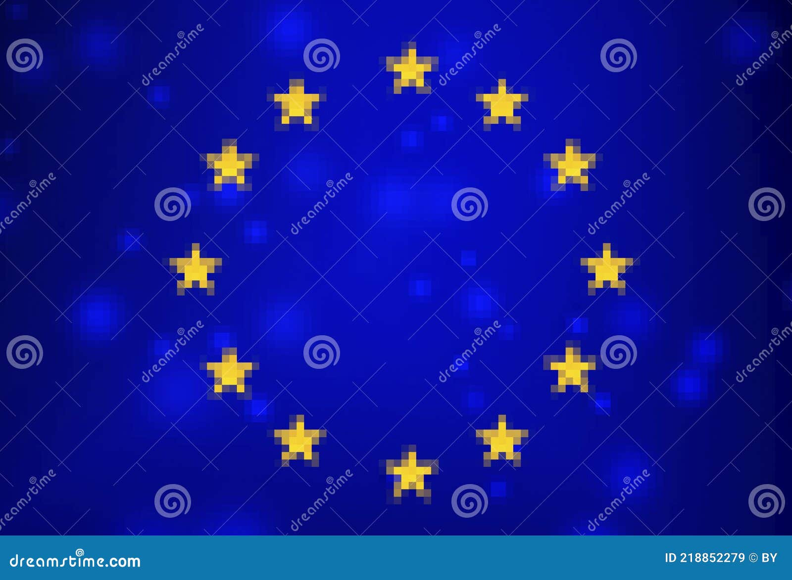 European Flag As a Pixel-art Stock Illustration - Illustration of ...